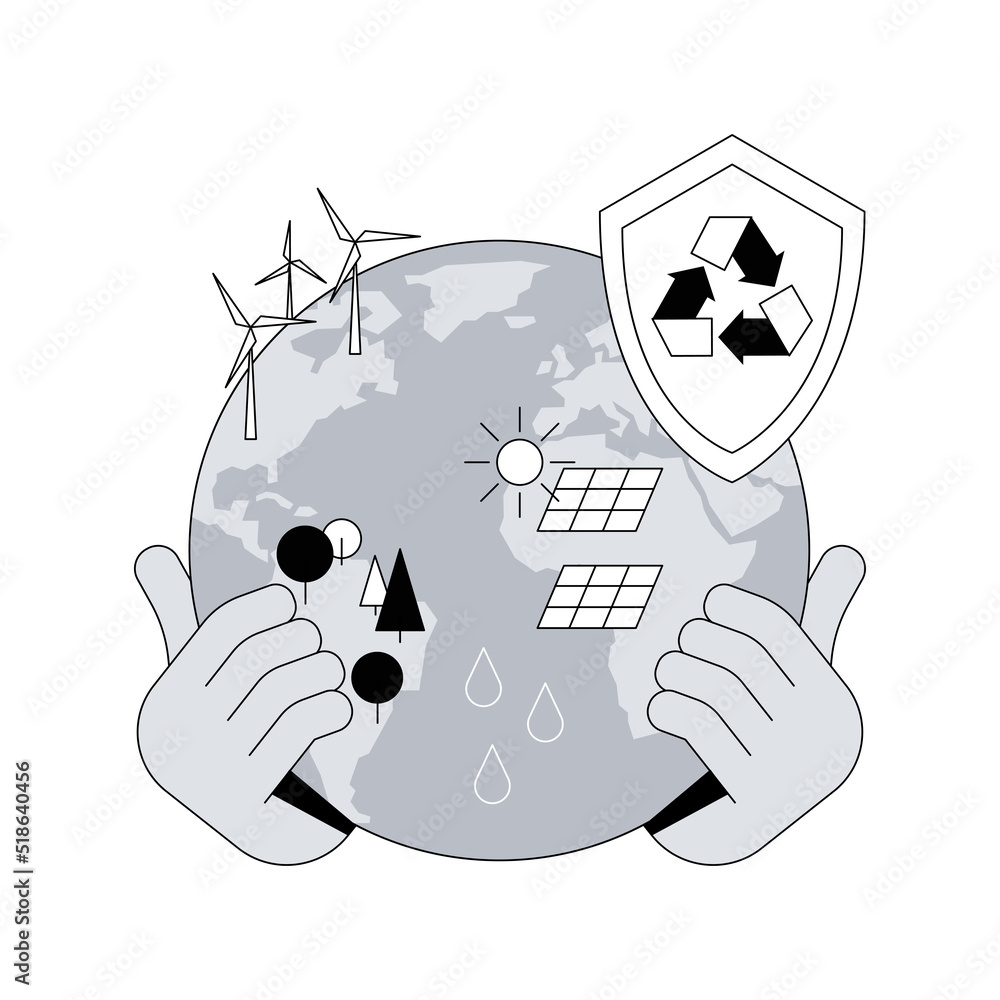 Resources protection abstract concept vector illustration. Protection ...