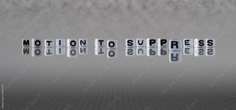 motion to suppress word or concept represented by black and white ...