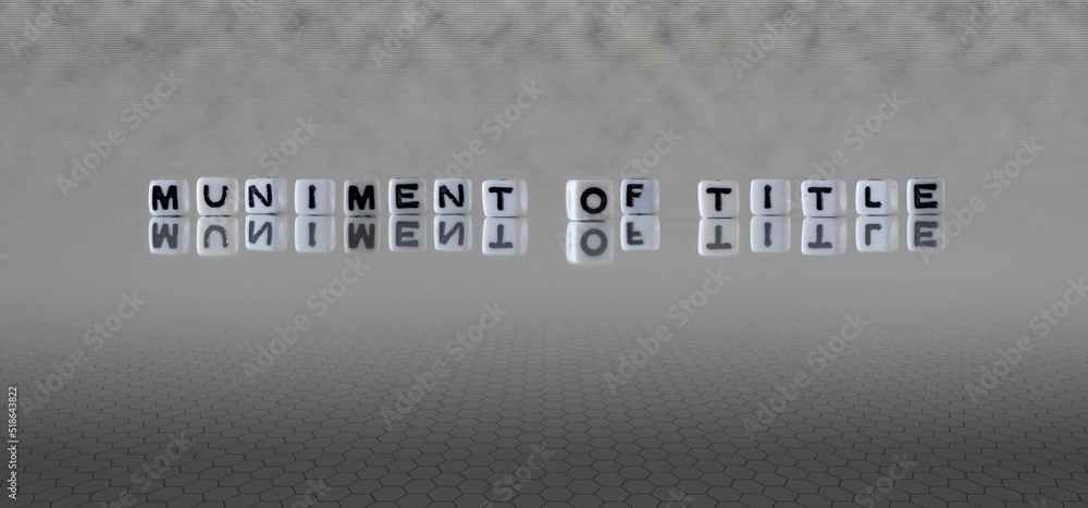 muniment of title word or concept represented by black and white letter ...