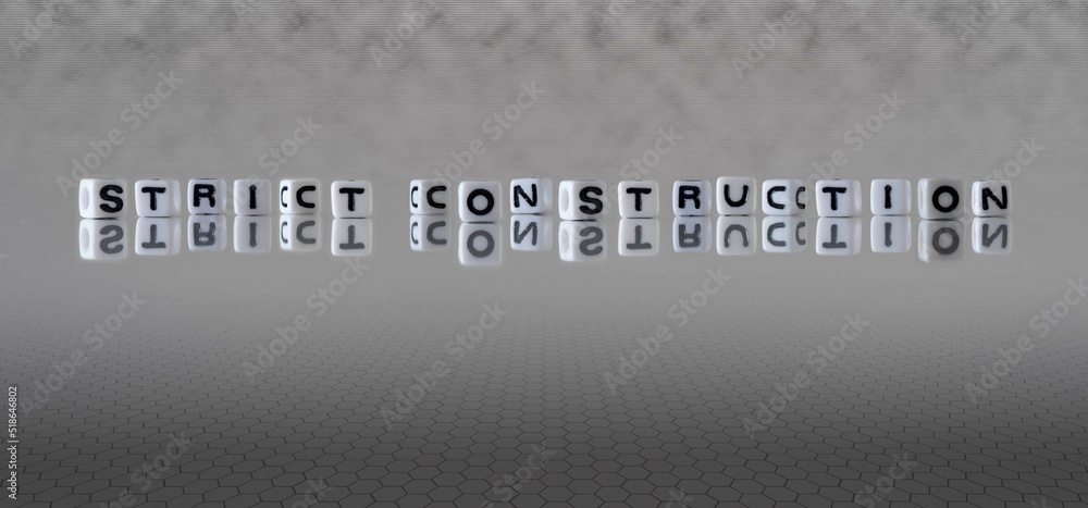 strict construction word or concept represented by black and white ...