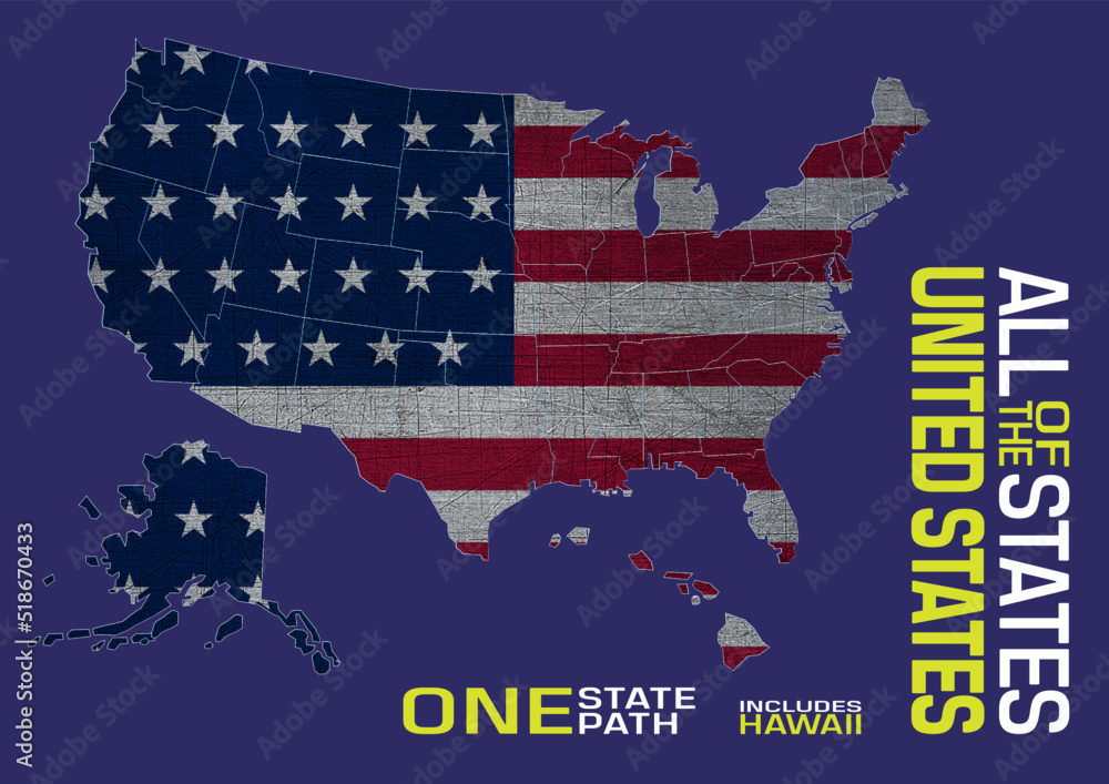 us map with state borders