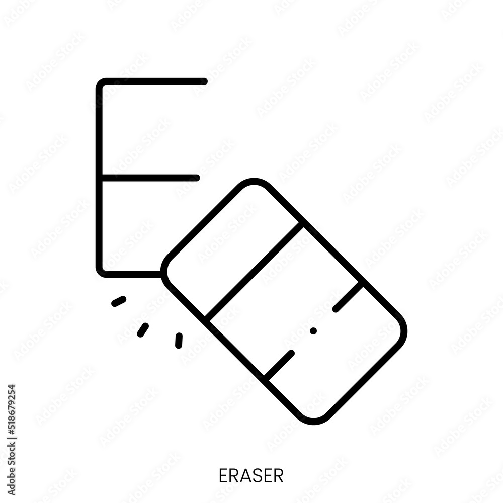 eraser icon. Linear style sign isolated on white background. Vector ...