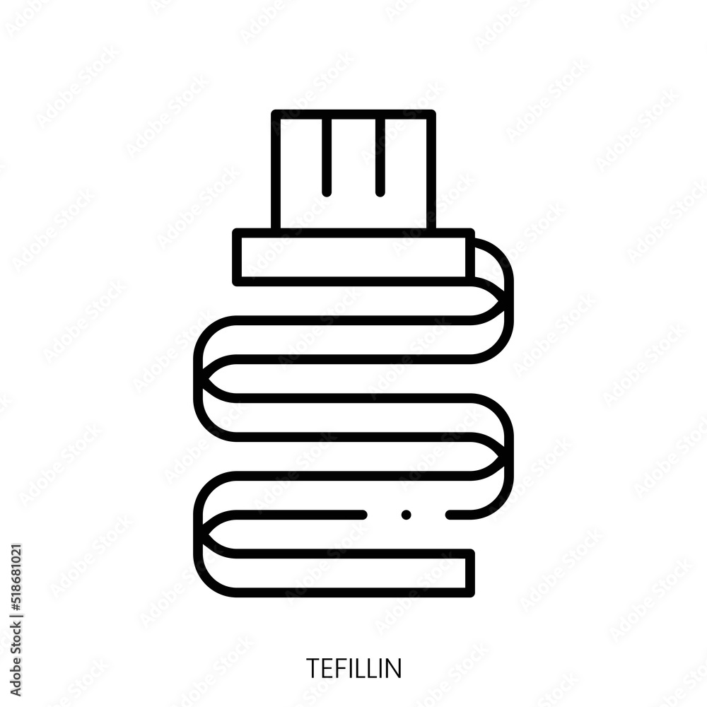 tefillin icon. Linear style sign isolated on white background. Vector ...