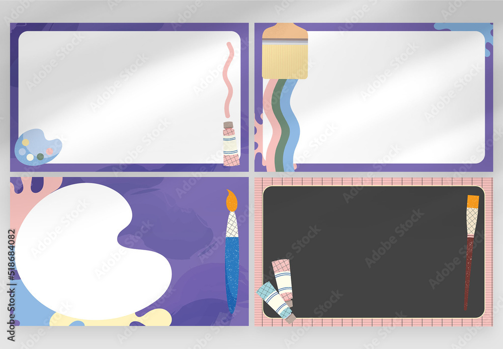 Painting Art Class Kids Education Backgrounds Stock Template | Adobe Stock