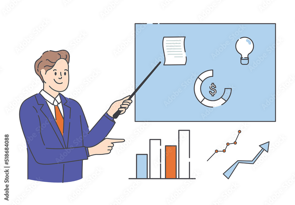 Business Education Character Illustration Stock Template | Adobe Stock