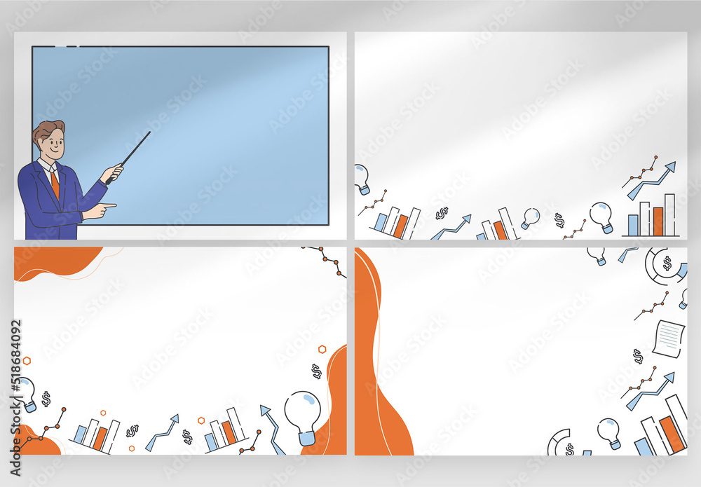 Modern Business Education Backgrounds Stock Template | Adobe Stock