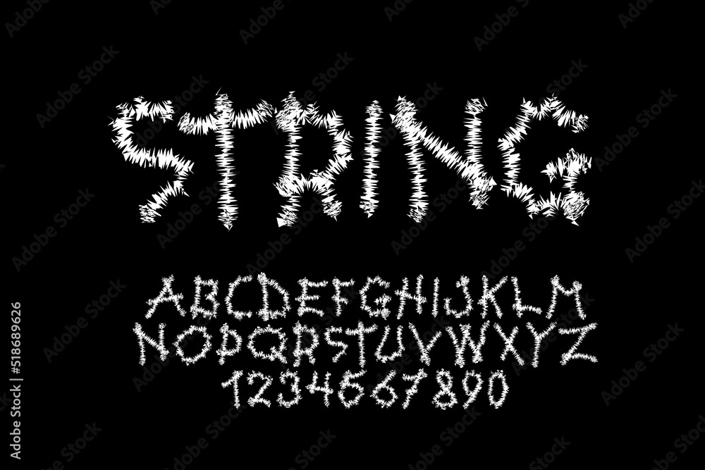 Modern designer cartoon alphabet. Trendy english font. White latin ...