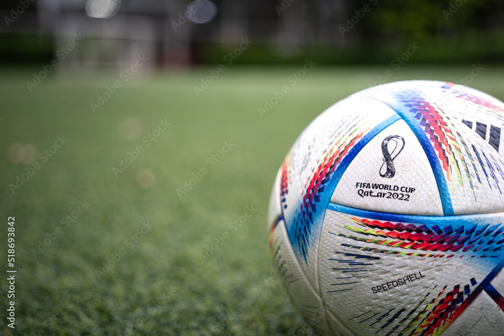 Stockfoto Thailand - July 2022 : Adidas "Al Rihla" the official match ...