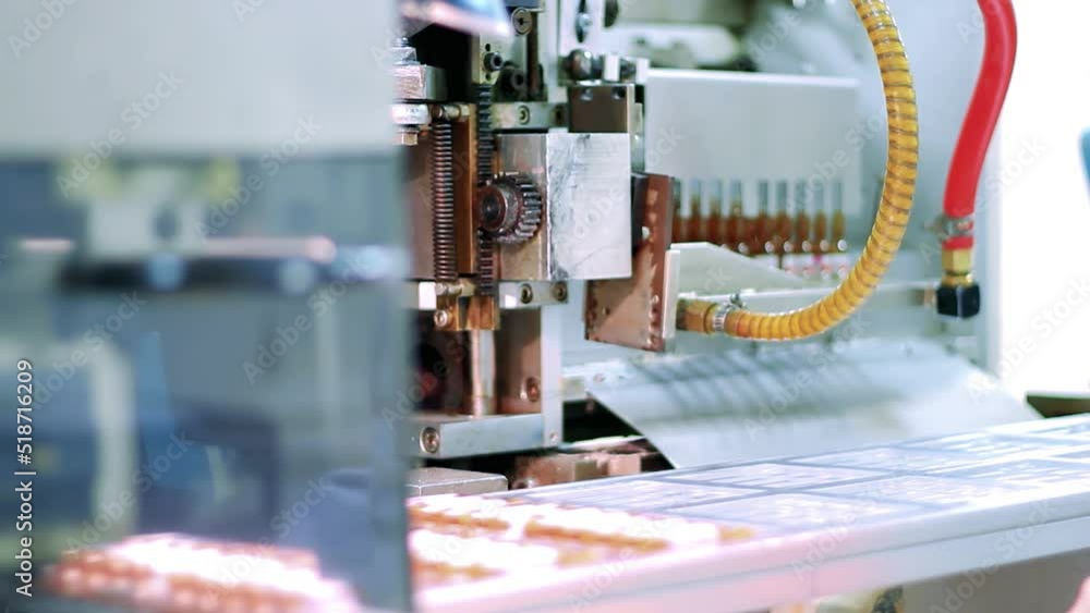 Pharmaceutical Industry Robotic Arm Packaging Ampoules On The ...