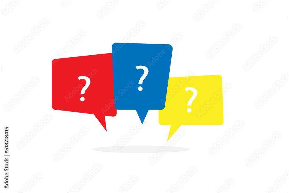 Messege box with question mark icon. Stock Vector | Adobe Stock
