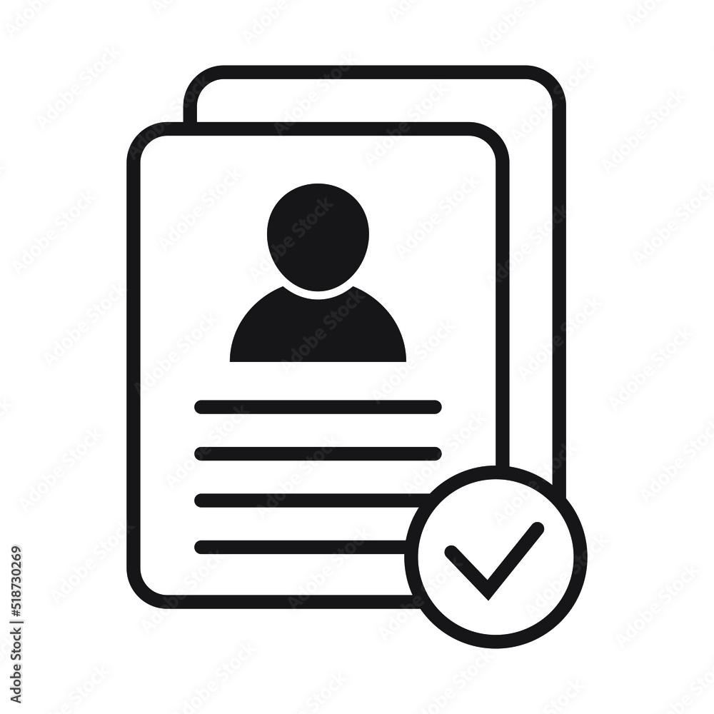Personal data check icon. Outline personal data check vector icon for ...