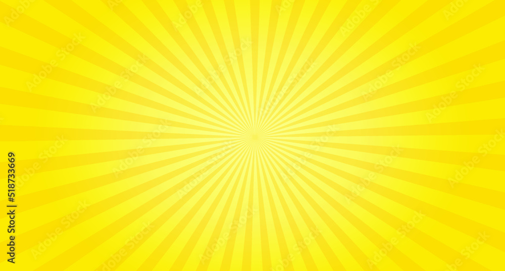 Yellow starburst retro background design. Abstract ray wallpaper. Stock ...