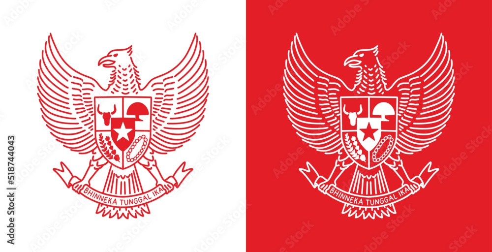 Logo of Garuda Indonesia with line art style Stock Vector | Adobe Stock