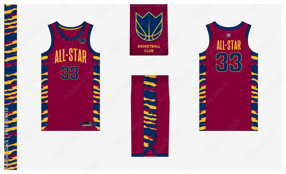 Basketball uniform mockup template design for basketball club ...