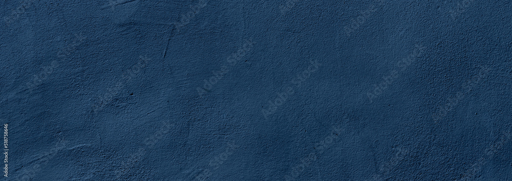 Blue colored abstract wide panorama wall background with textures of ...