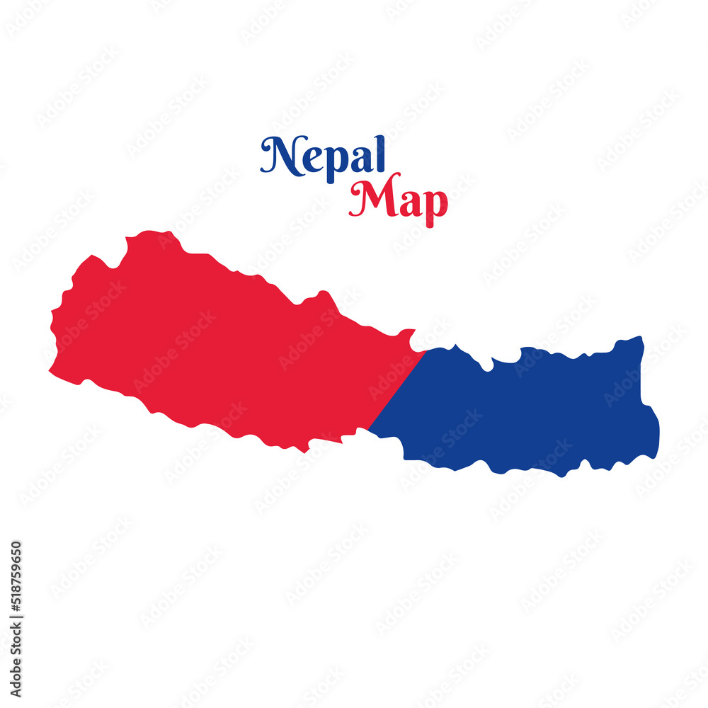 Vector Map Of Nepal Illustration Stock Vector | Adobe Stock