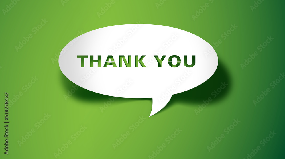 Thank you message for card, presentation, business. Minimalist abstract ...