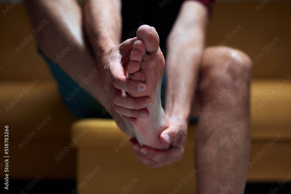 Adult male with foot pain, dislocation, numbness, cramp and other joint ...