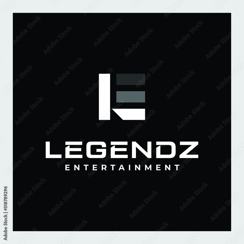 unique LE initials logo design Stock Vector | Adobe Stock