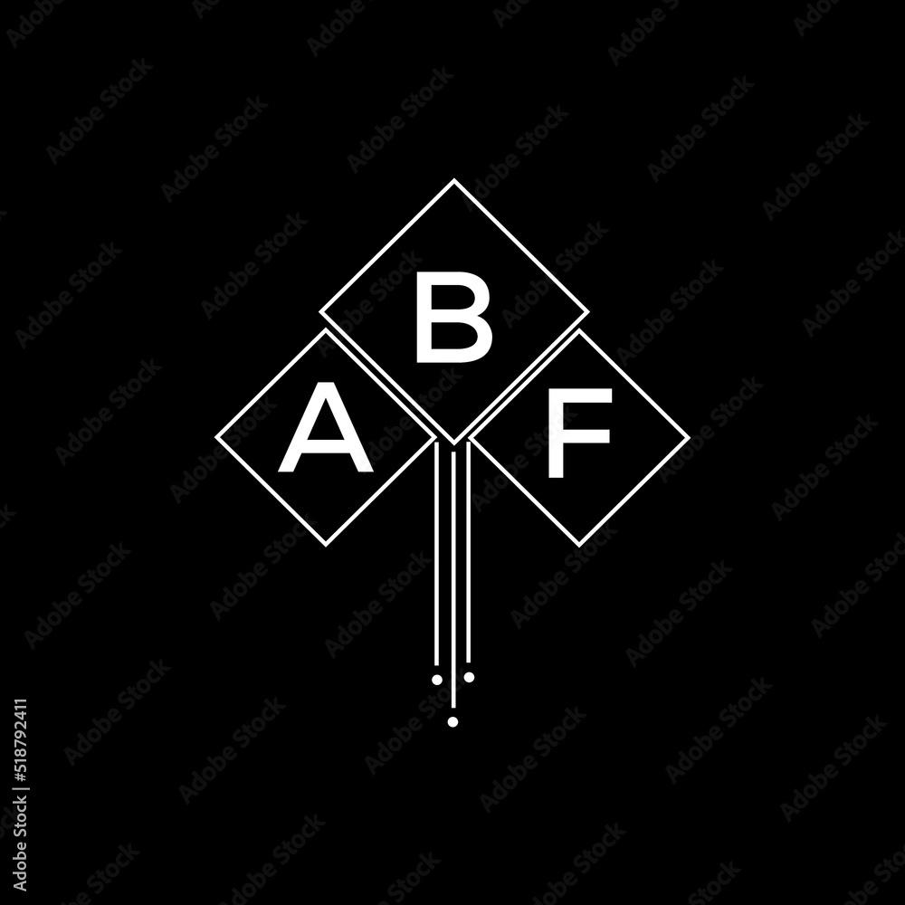 ABF letter logo design with white background in illustrator, ABF vector ...