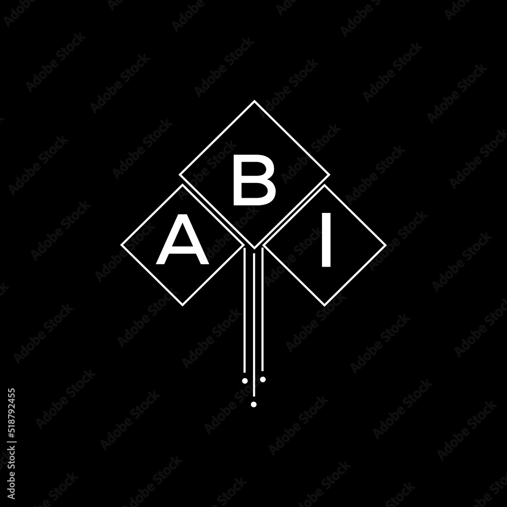 ABI letter logo design with white background in illustrator, ABI vector logo modern alphabet ...