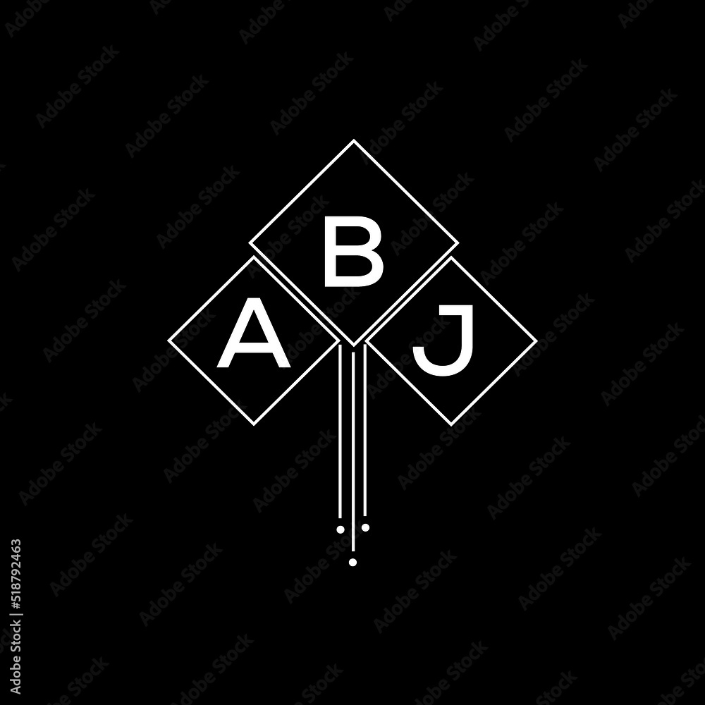 ABJ letter logo design with white background in illustrator, ABJ vector ...