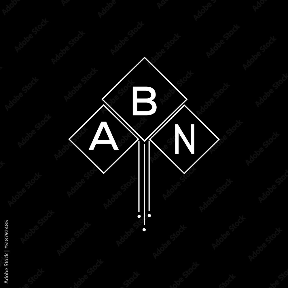 ABN letter logo design with white background in illustrator, ABN vector ...