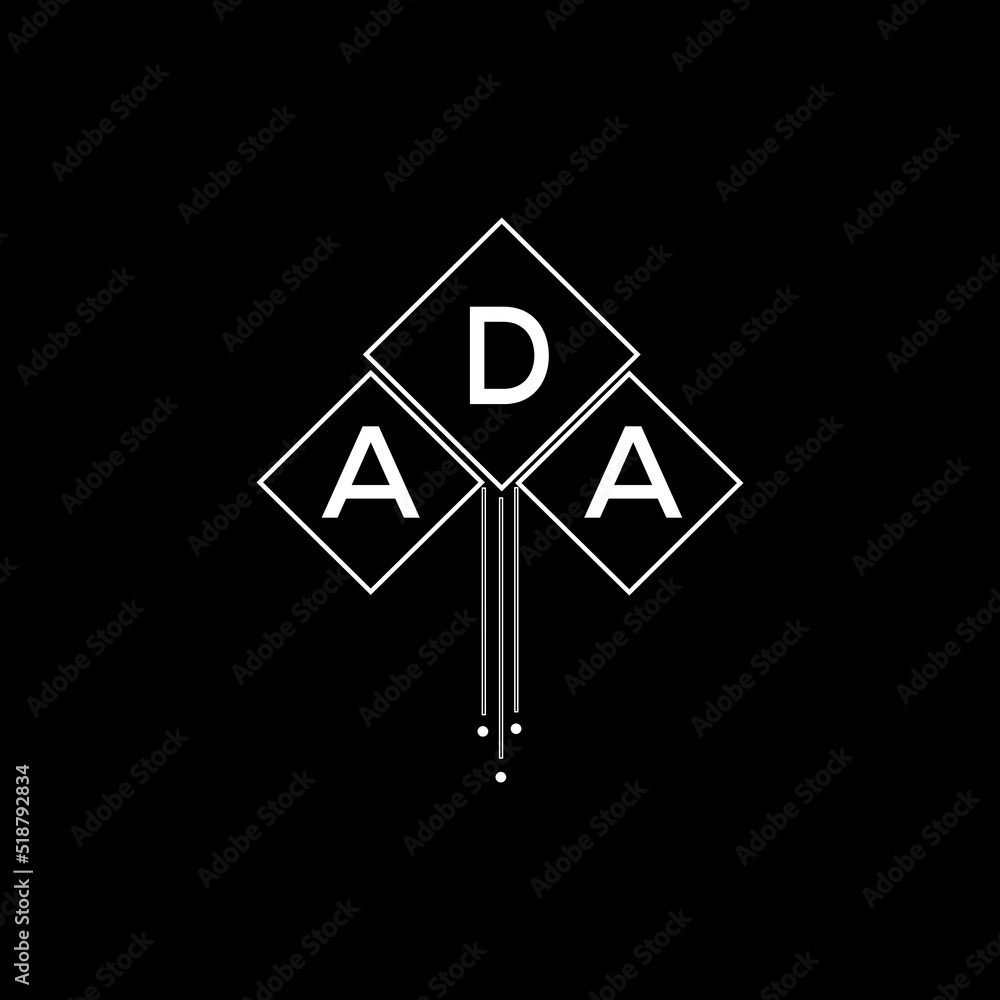 ADA letter logo design with white background in illustrator, ADA vector ...