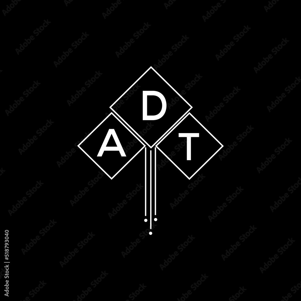 ADT letter logo design with white background in illustrator, ADT vector ...