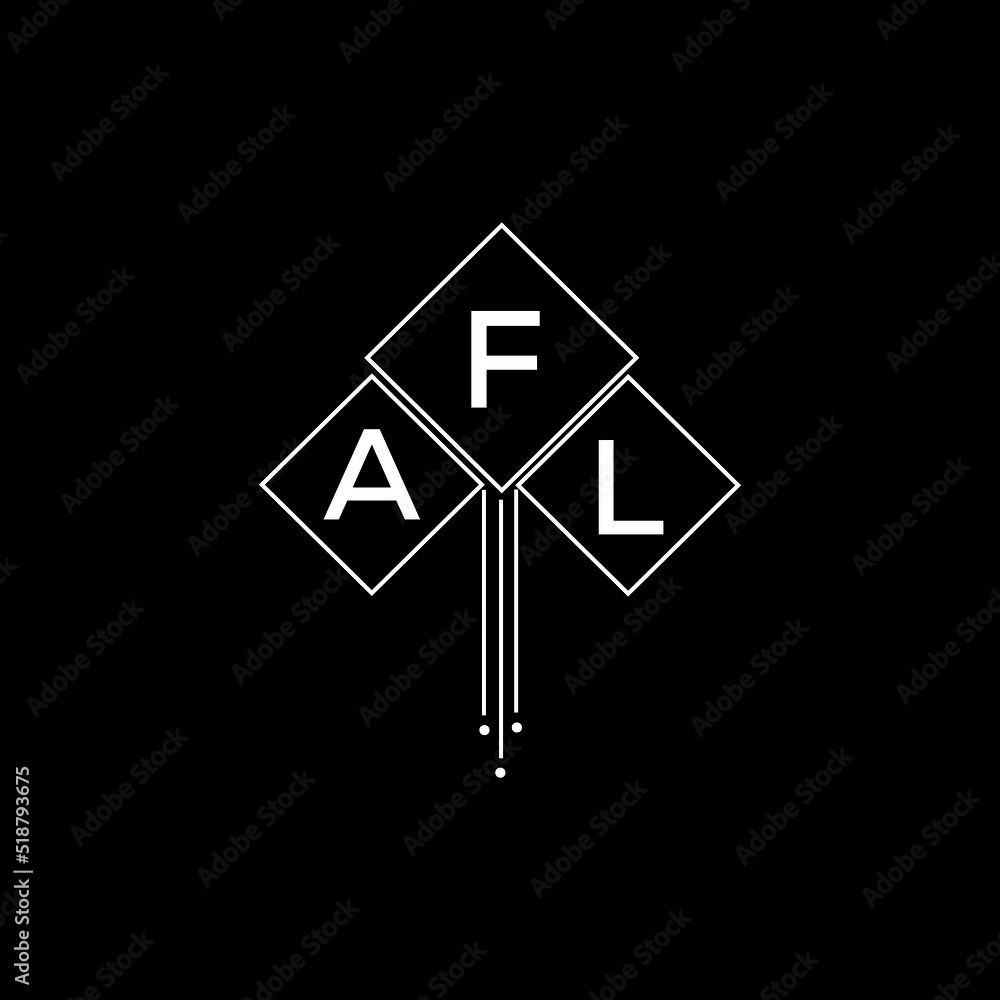 AFL letter logo design with white background in illustrator, AFL vector ...