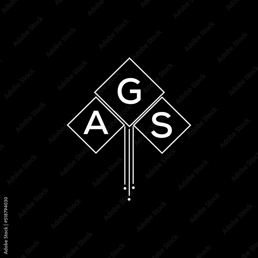 AGS letter logo design with white background in illustrator, AGS vector ...
