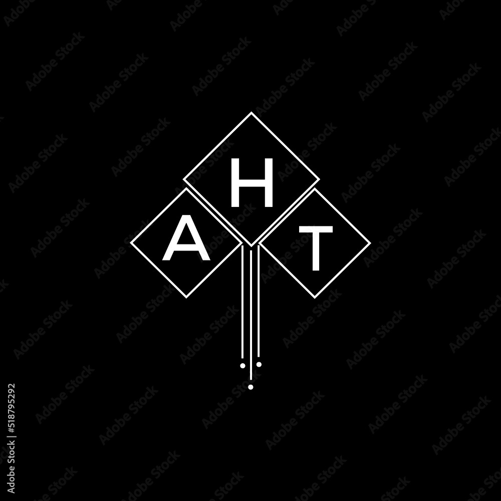AHT letter logo design with white background in illustrator, AHT vector ...