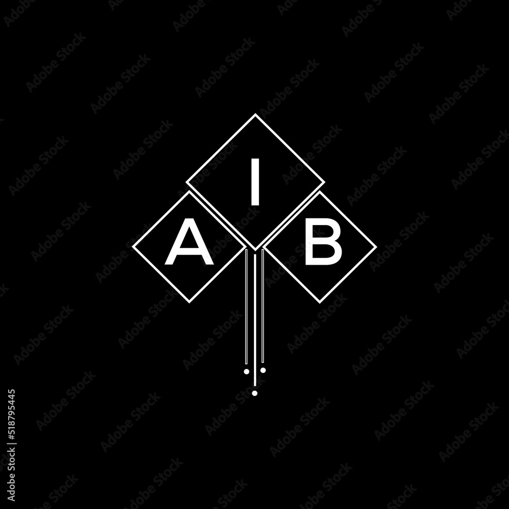AIB letter logo design with white background in illustrator, AIB vector ...