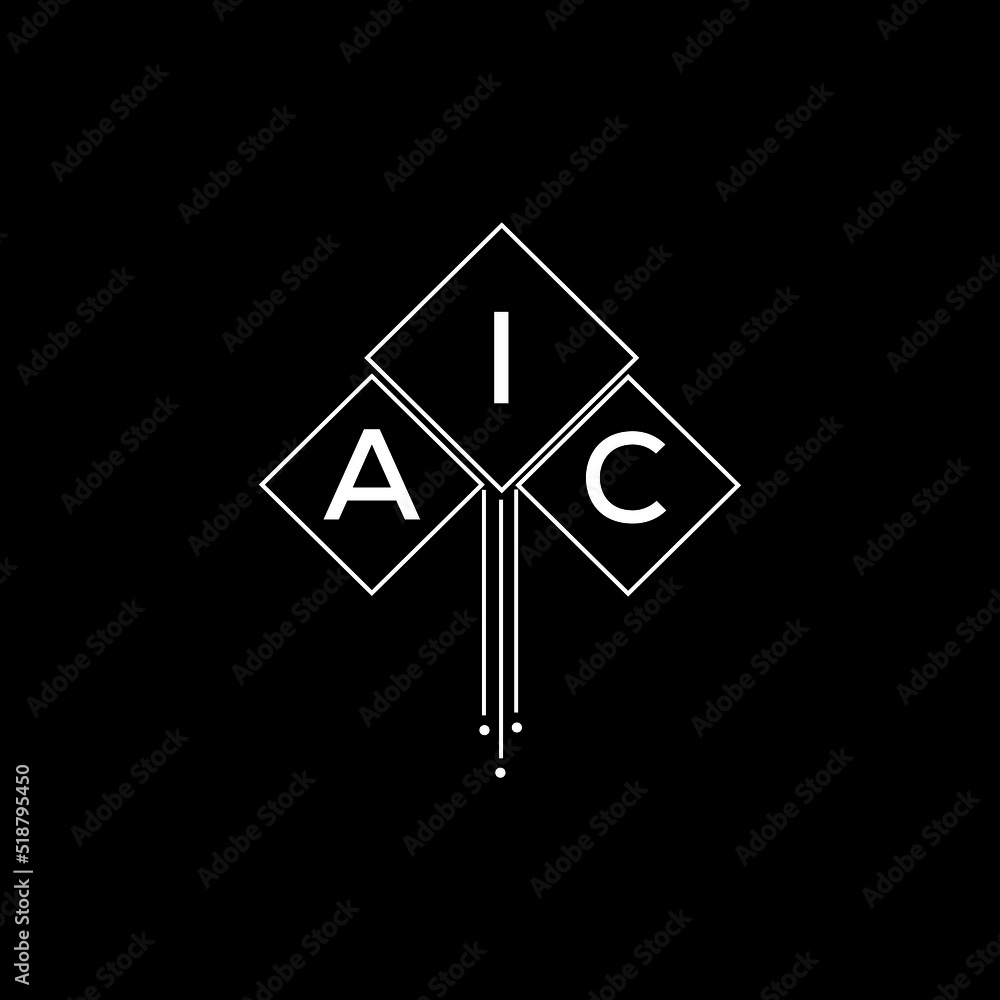 AIC letter logo design with white background in illustrator, AIC vector ...