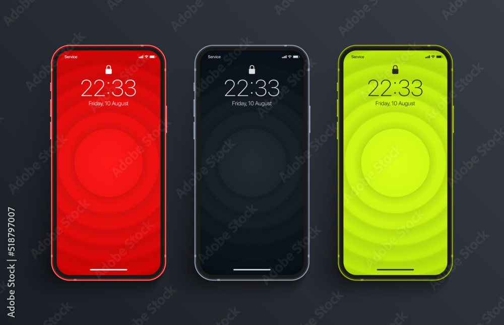 Different Assorted Minimalist Red Black Bright Green 3D Smooth Blurred ...