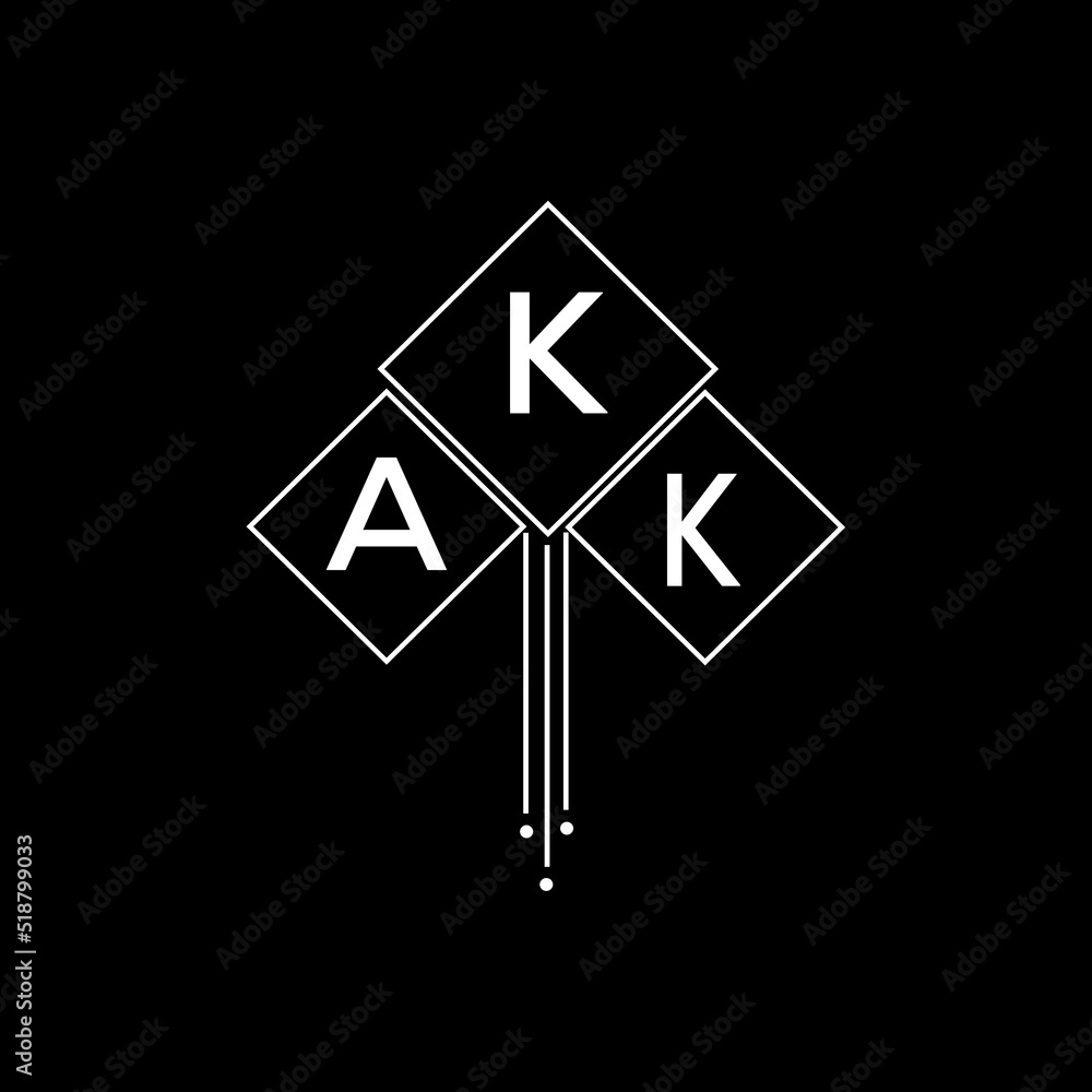 AKK letter logo design with white background in illustrator, AKK vector ...