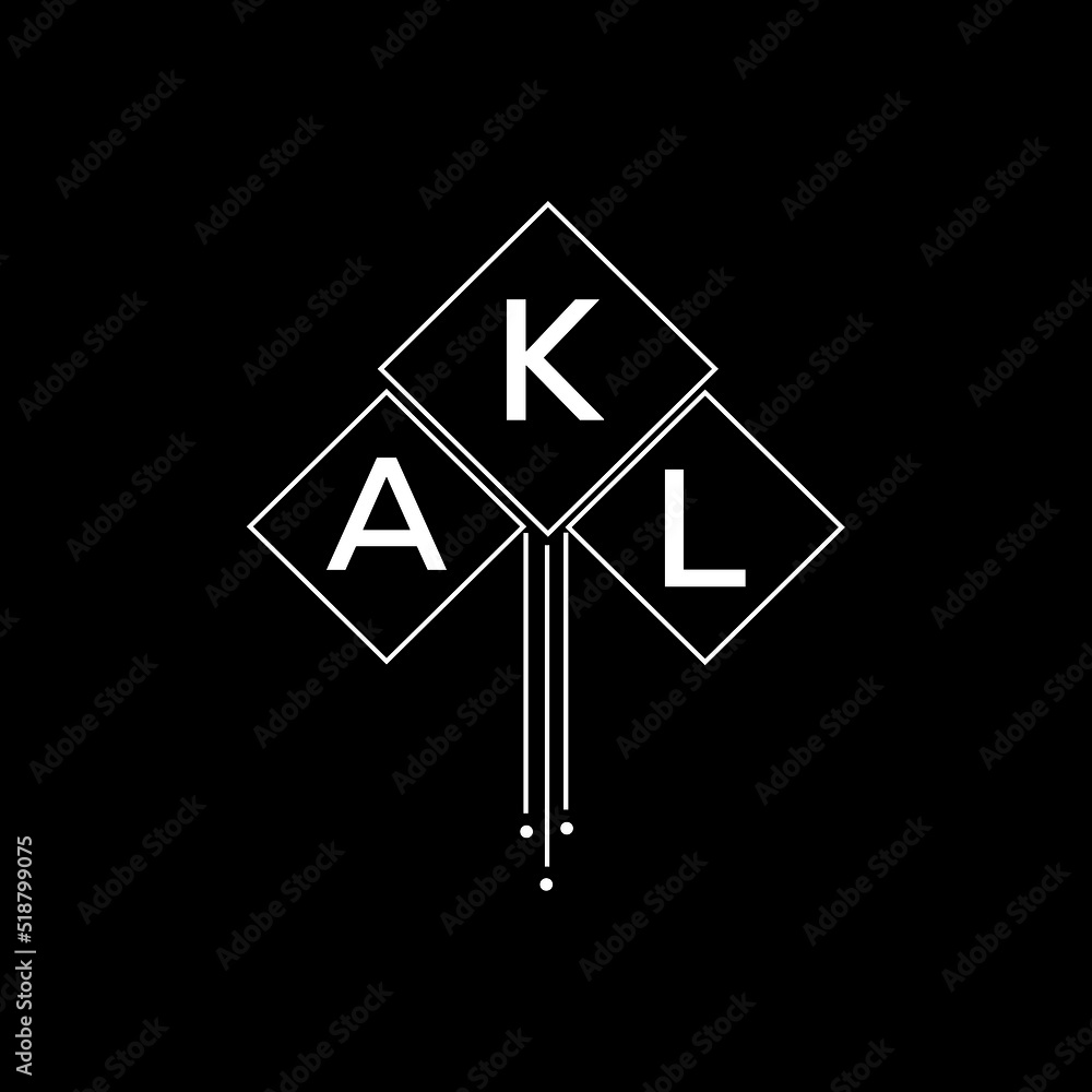 AKL letter logo design with white background in illustrator, AKL vector ...