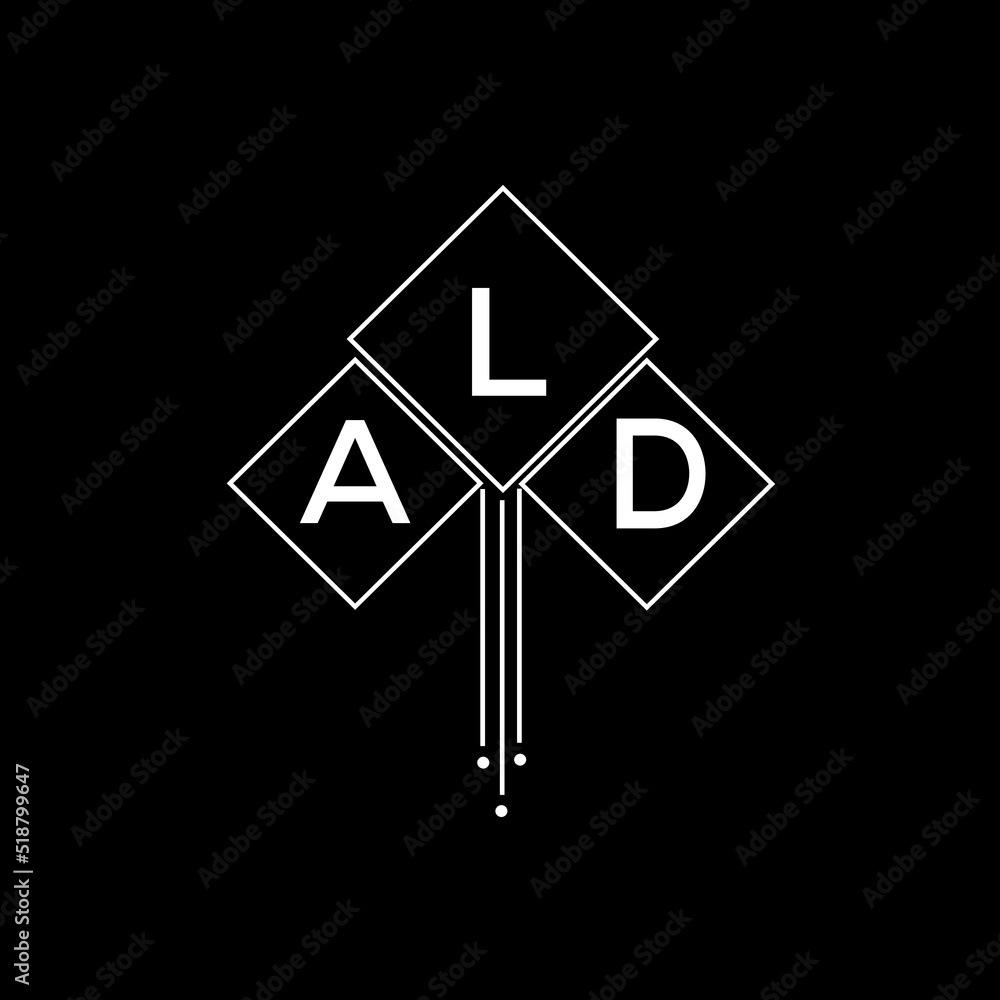 ALD letter logo design with white background in illustrator, ALD vector ...