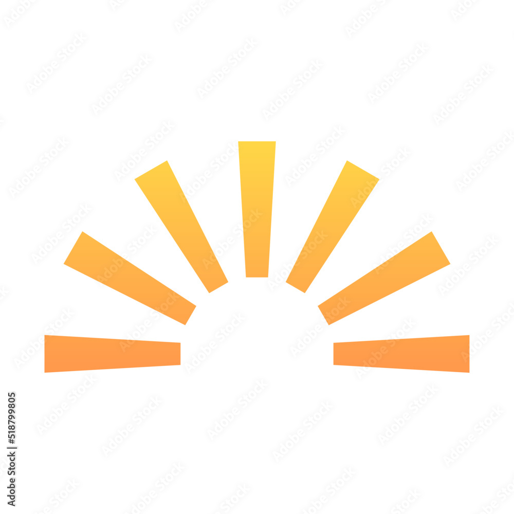 gradient half radial rays Stock Vector | Adobe Stock