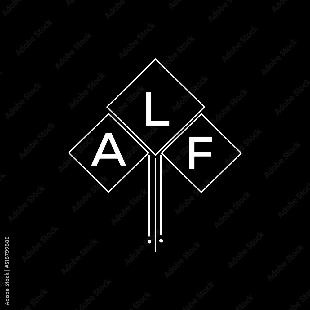 ALF letter logo design with white background in illustrator, ALF vector ...