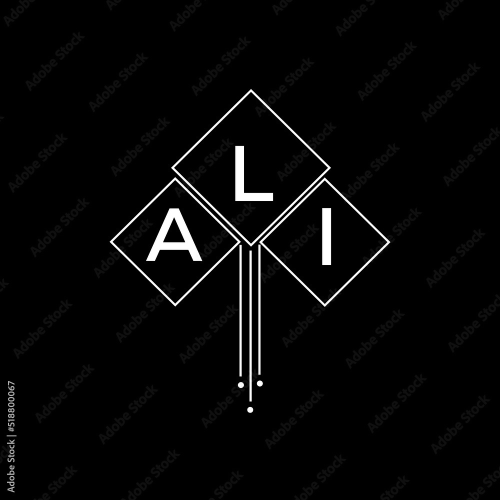 ALI letter logo design with white background in illustrator, ALI vector ...
