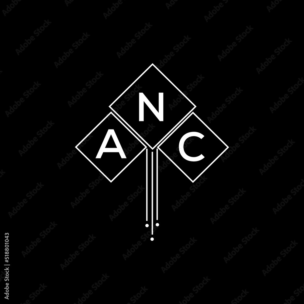 ANC letter logo design with white background in illustrator, ANC vector ...
