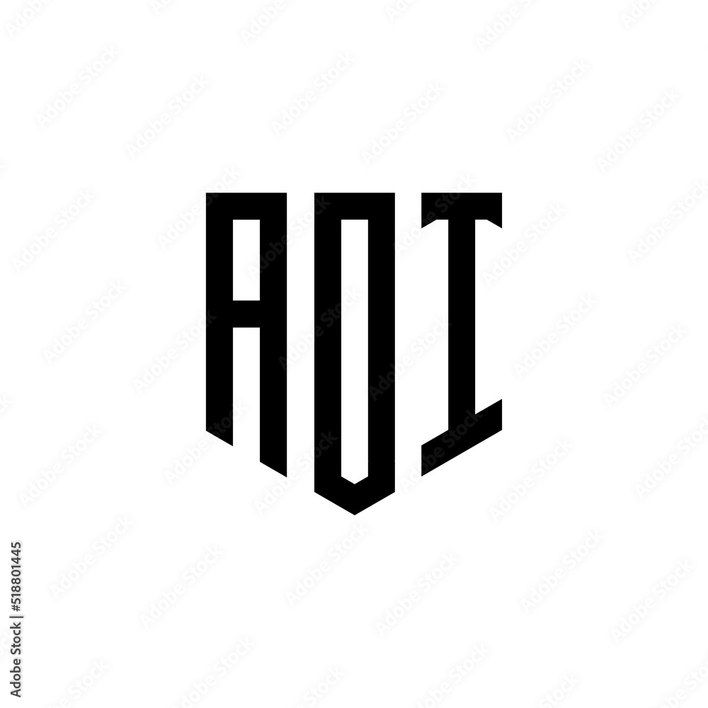 abstract letter aoi logo design. initials aoi logo Stock Vector | Adobe ...