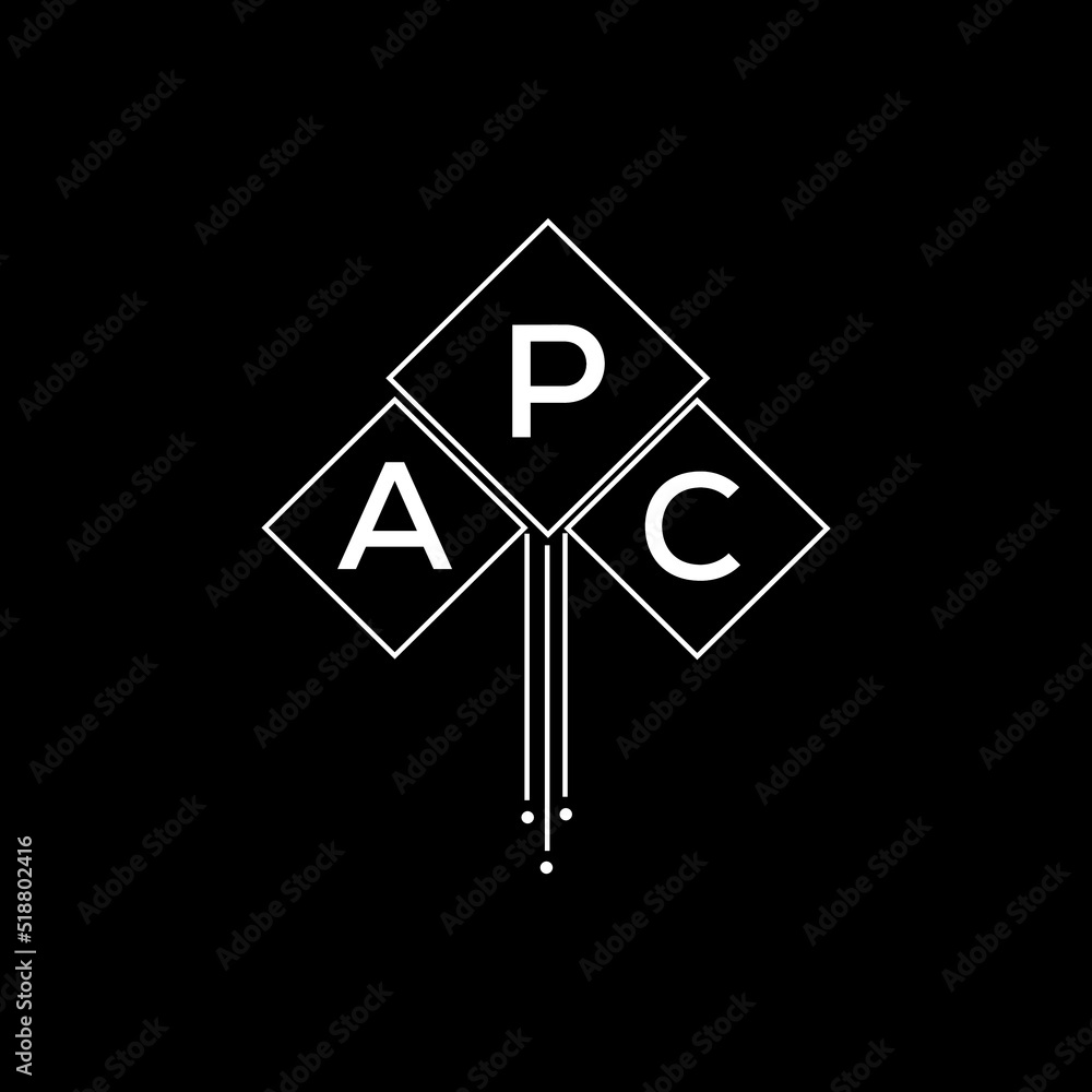 APC letter logo design with white background in illustrator, APC vector ...