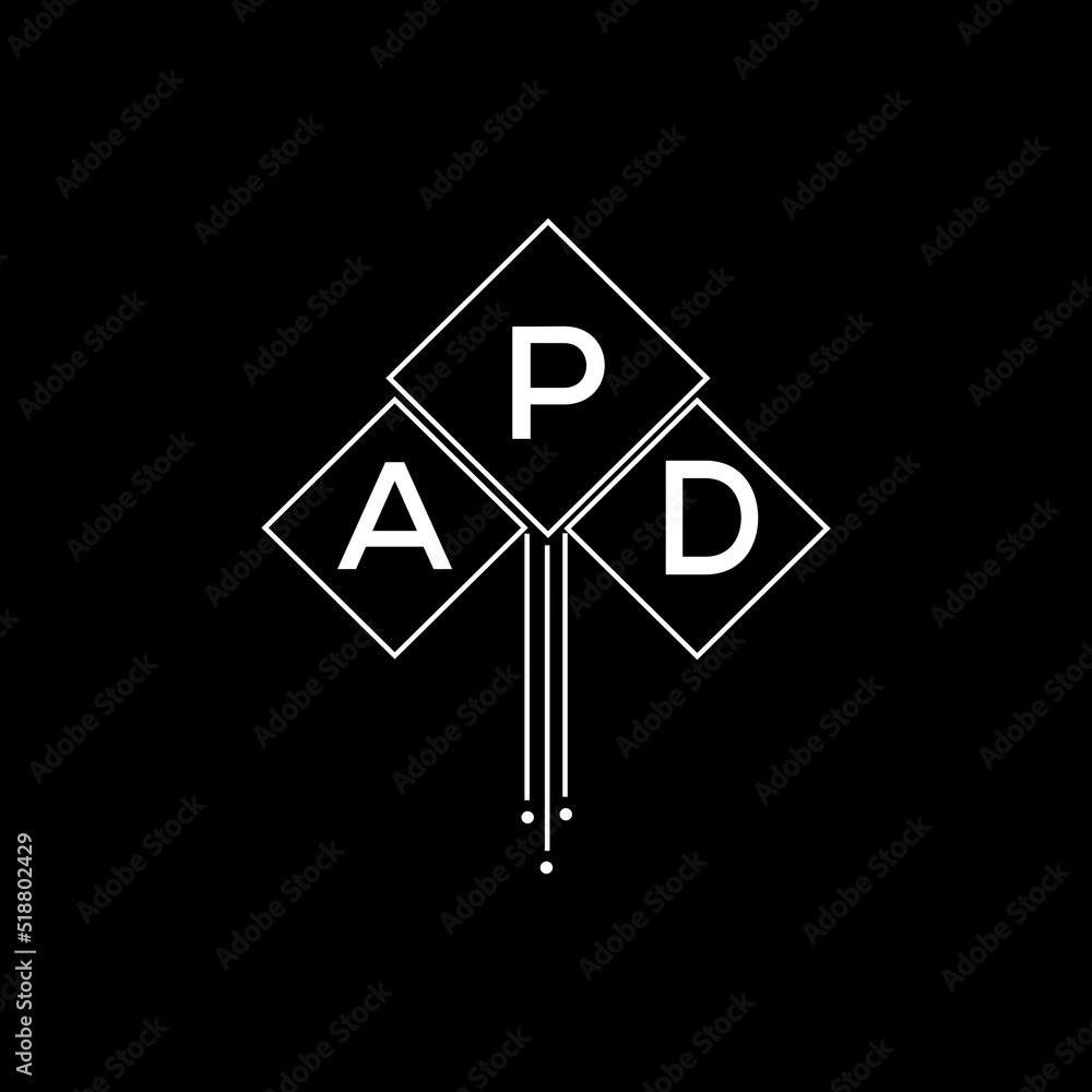 APD letter logo design with white background in illustrator, APD vector ...