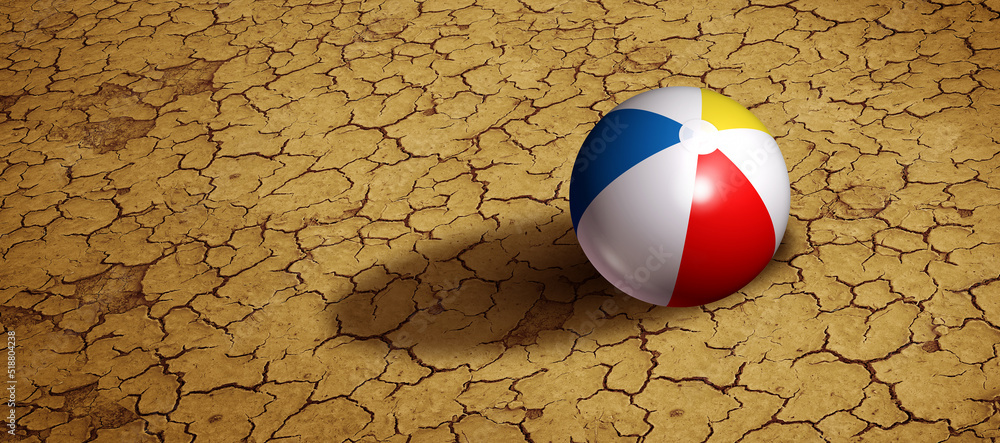 Summer Heat Wave or heatwave and hot weather with soaring temperatures ...