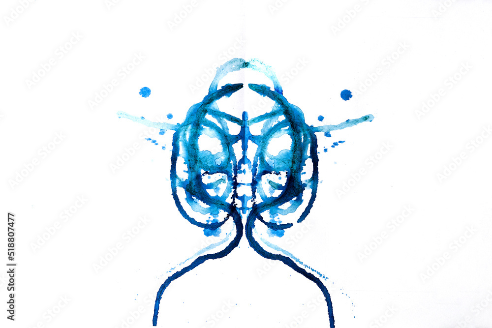 Ink blot test - Rorschach test used in Psychoanalysis. Symmetric ...