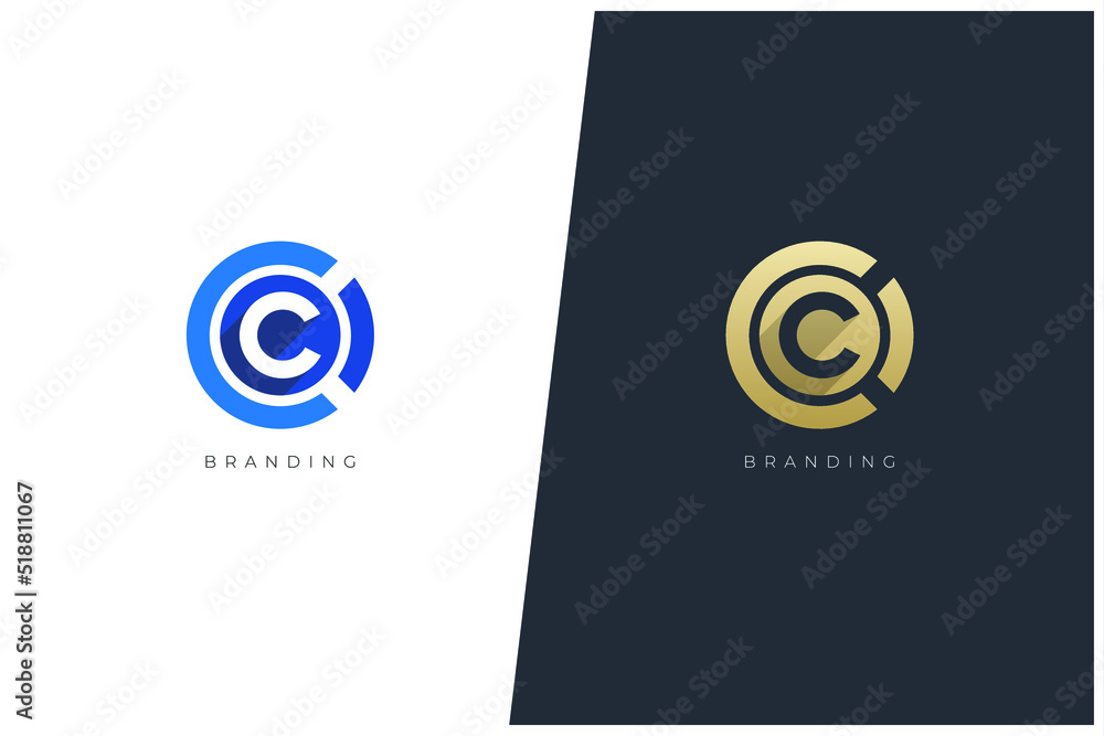 C Letter Logo Vector Concept - Monogram Icon Trademark. Universal C ...