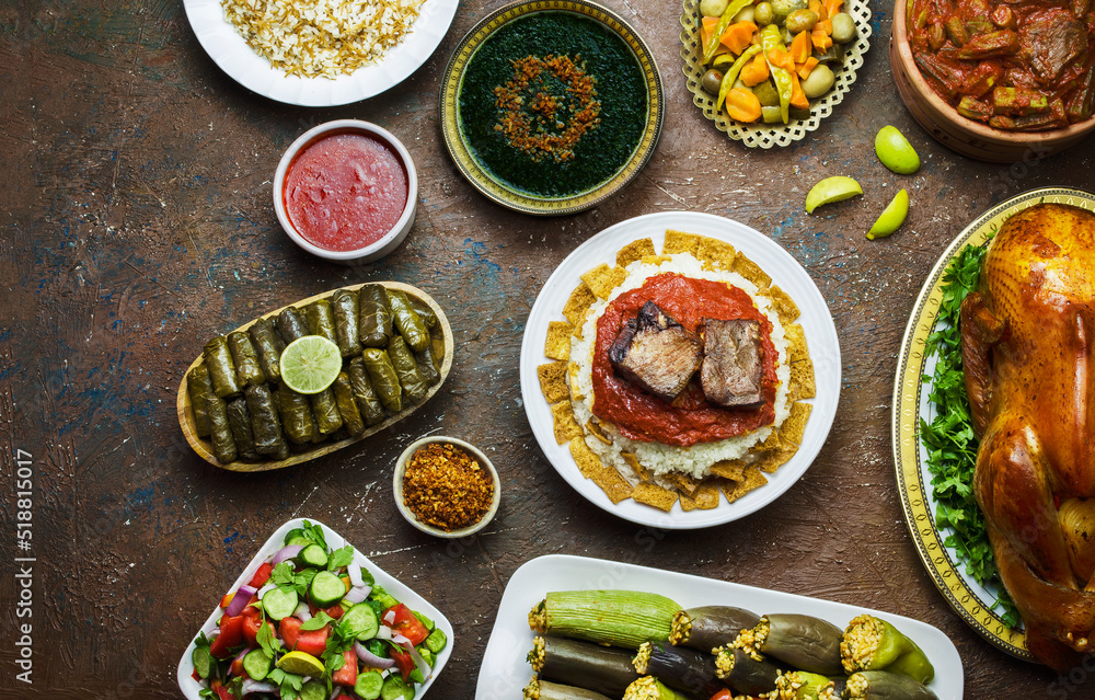 Arabic cuisine; Middle Eastern traditional lunch. It's also Ramadan ...