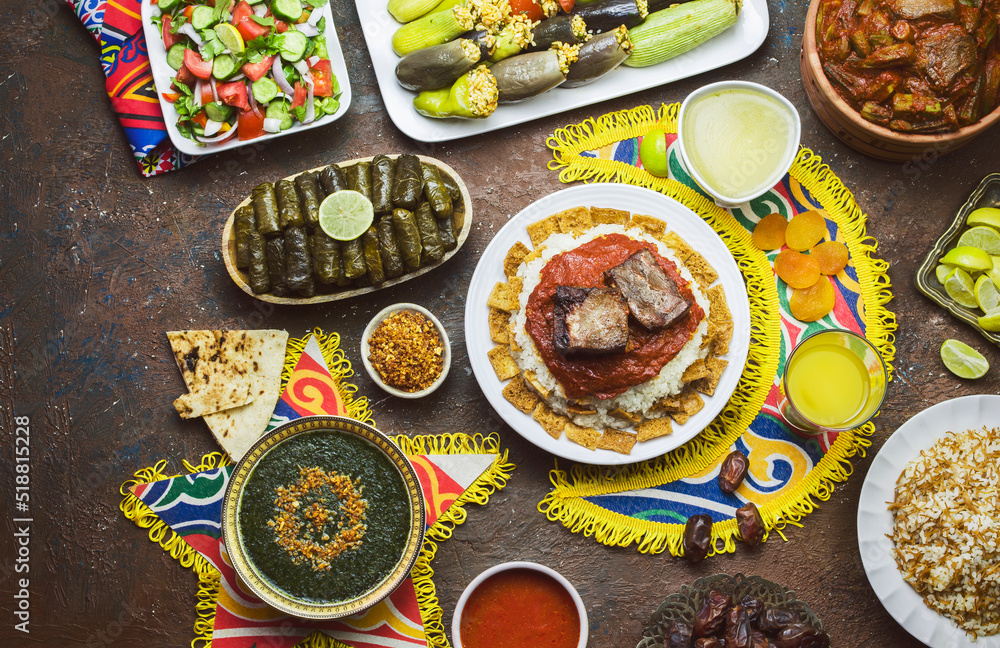 Arabic cuisine; Middle Eastern traditional lunch. It's also Ramadan ...